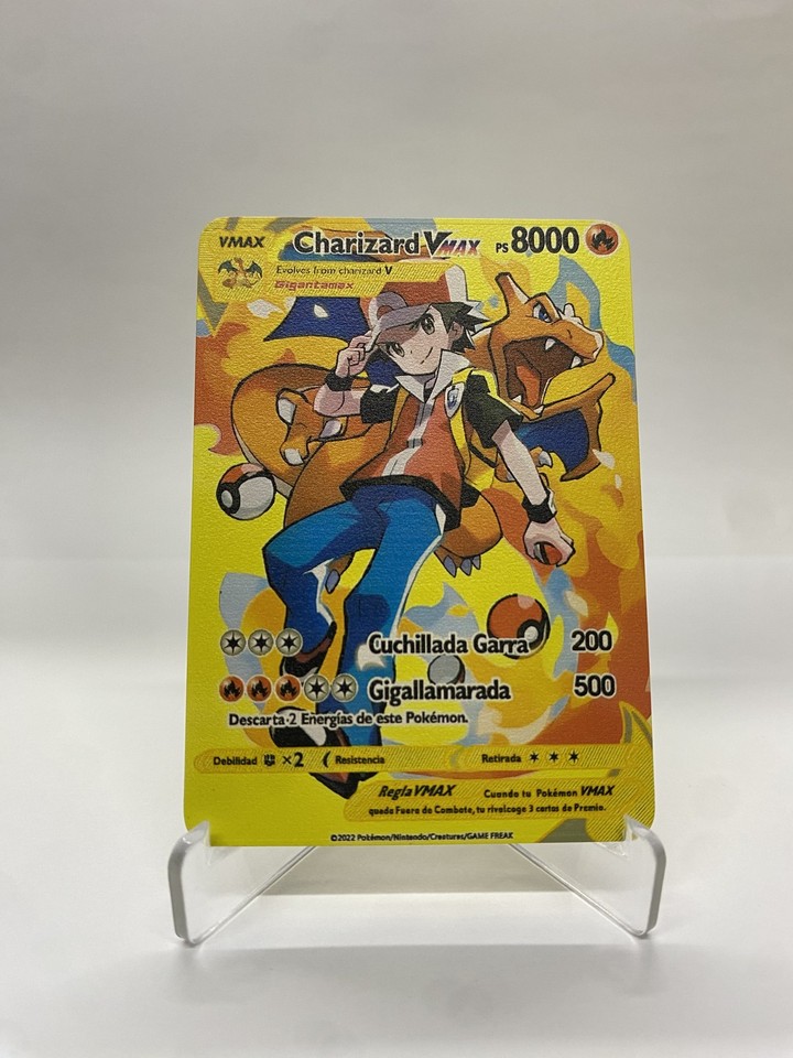 Charizard VMAX Gold Metal Pokémon Card-Collectible Gift Display ...