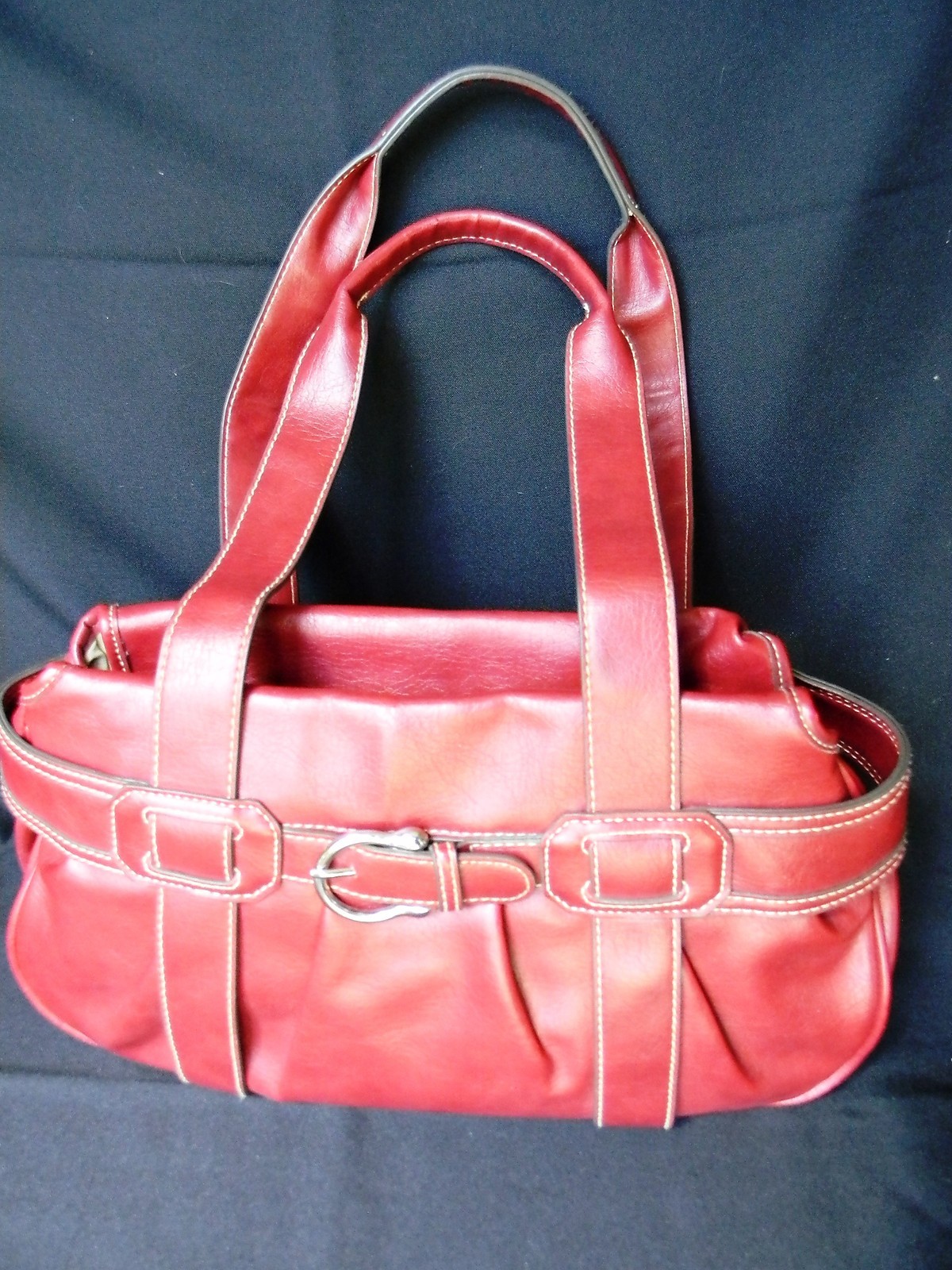 Vintage Liz Claiborne Villager Classic Red Purse w/ Buckle and Accent ...