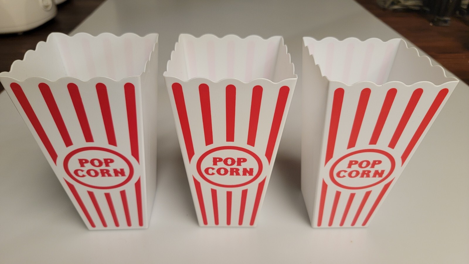 Set of 3 New Small Retro Popcorn Bucket Bowls Movie Theater Tub ...