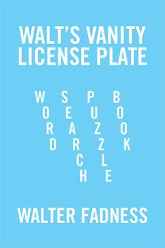 Walt's Vanity License Plate : Word Search Puzzle Book by Walter Fadness ...