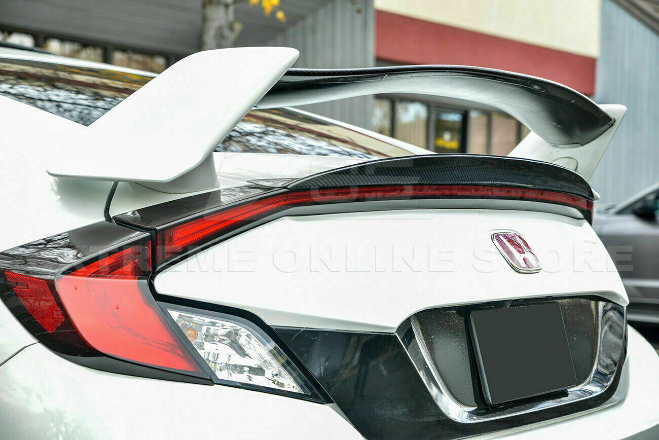 Fit 16-20 Honda Civic Coupe Carbon Fiber Type R Style Rear Trunk ...