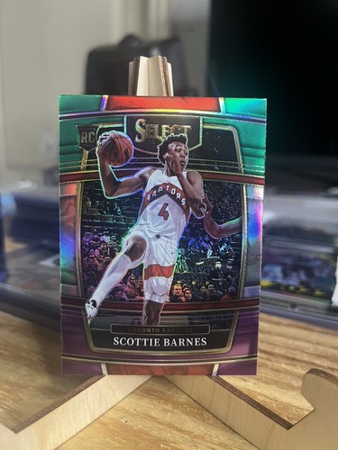 2021-22 Scottie Barnes Select Tri-Color Green White Purple Prizm SP ...