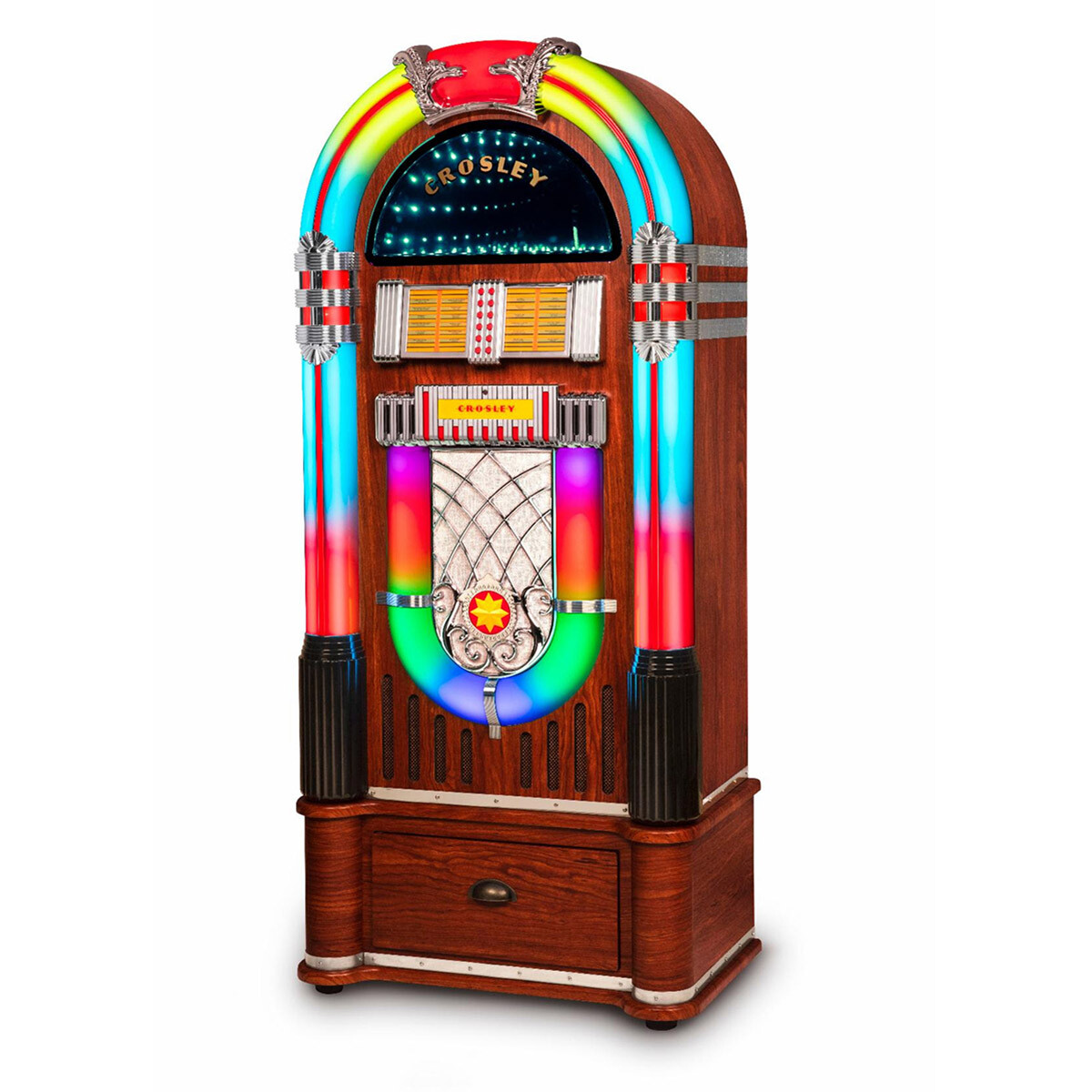 Crosley Digital LED Jukebox with Bluetooth - Walnut With Stand | eBay