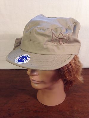 Men's New NWT Tan Cotton/Poly Cadet Style Patrol Cap Hat (Medium) | eBay