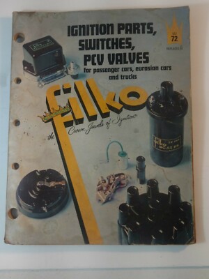 Filco 1972 Ignition Parts Switches PCV Valves Parts Book | eBay