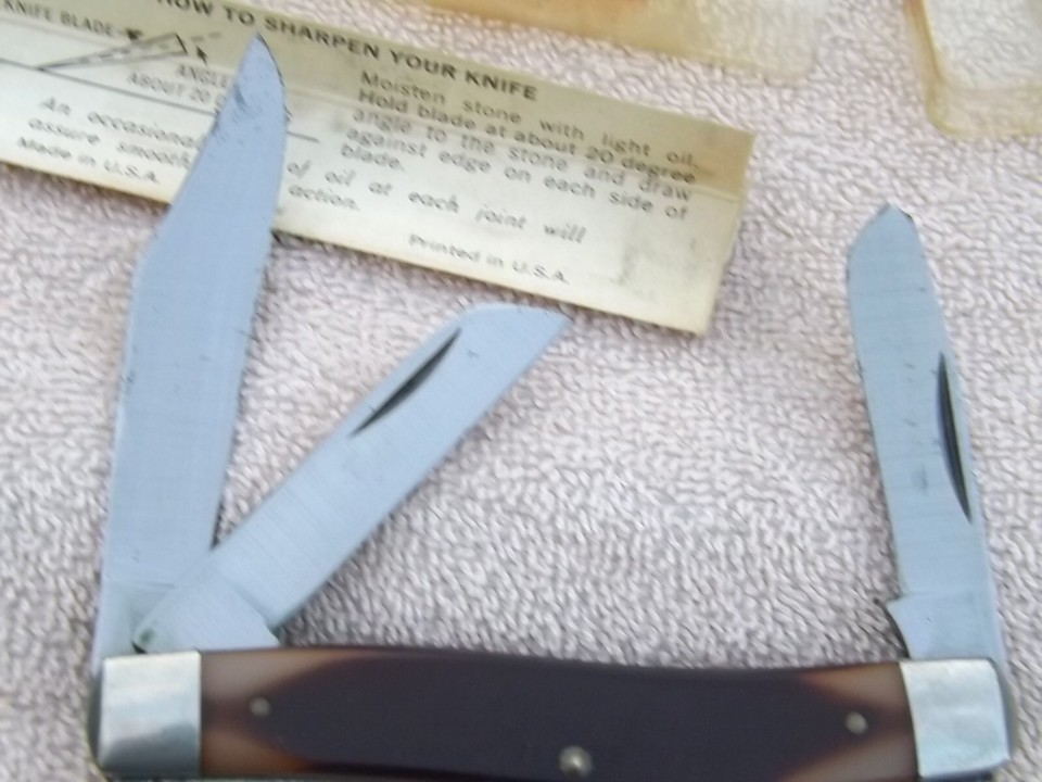 Schrade Walden NY USA Senior Stockman Knife 8OT Sawcut Delrin Old Timer ...