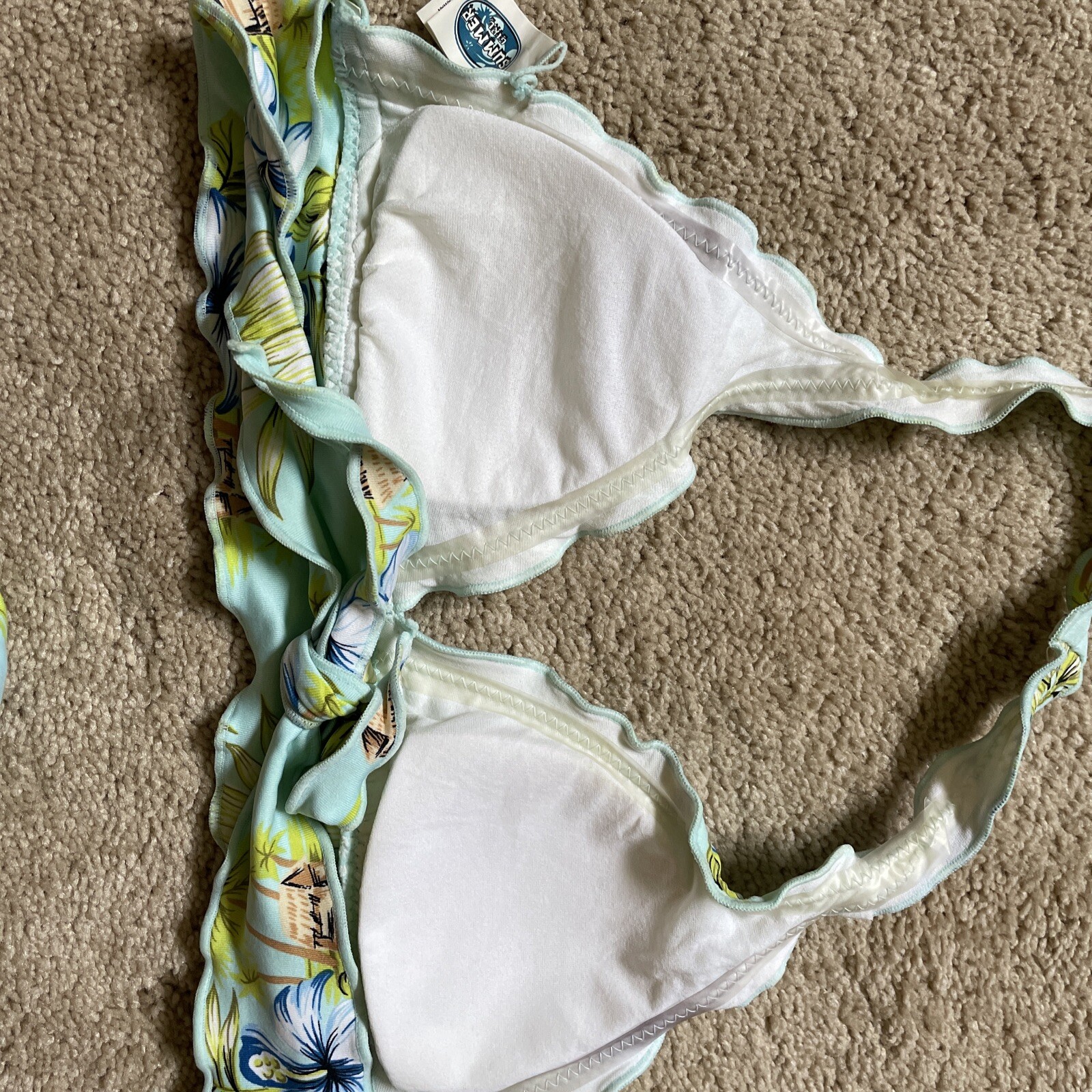 2 Pc SUMMER GIRL Jr.Swimsuit Tropical Hawaiian Hibisc… - Gem