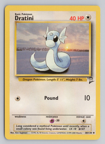 Dratini 38/130 Base Set 2 Pokemon Card Unlimited LP | eBay