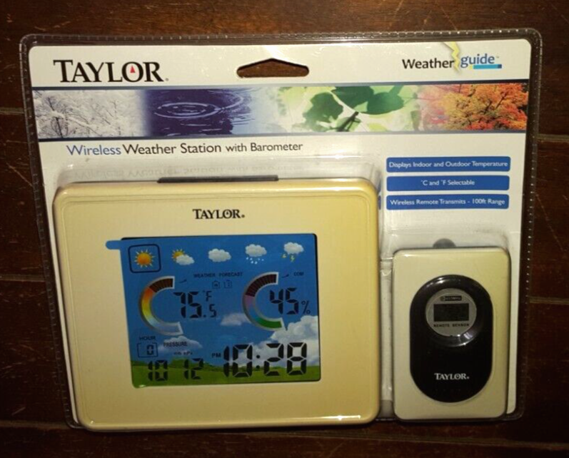 Taylor+1513+Wireless+Digital+Weather+Station+With+Barometer+White for ...