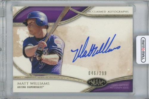 2014 Topps Tier One Matt Williams Acclaimed Auto / 299 Diamondbacks | eBay