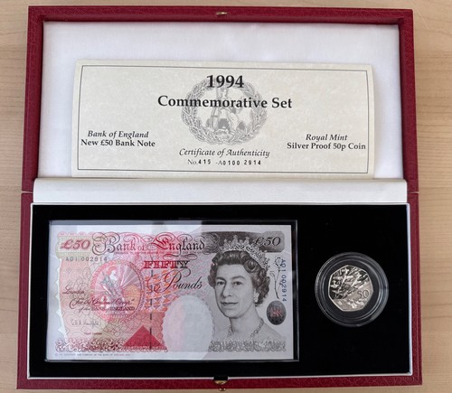 1994 £50 BANKNOTE + SILVER PROOF 50p SET - complete | eBay UK