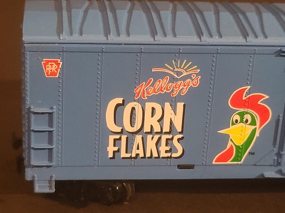 RARE BLUE HO Scale Train CAR KELLOGGS CORN FLAKES AND FROSTED FLAKES ...