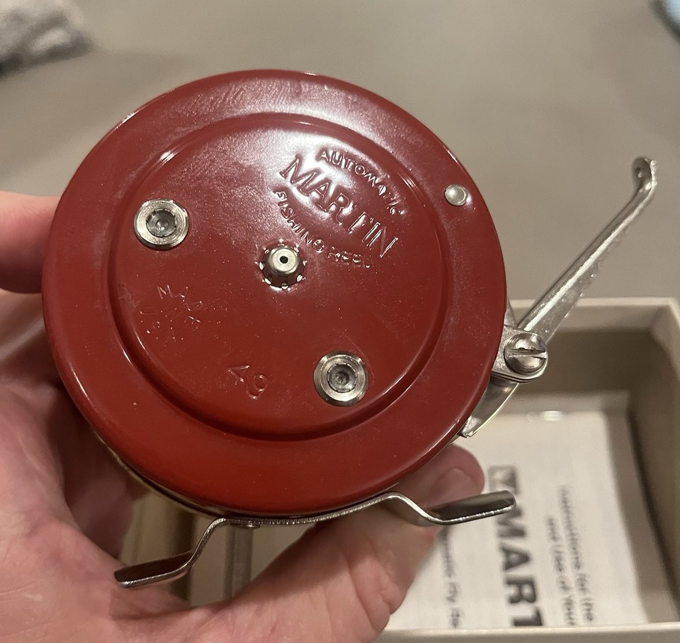 RED Vintage Martin Reel 49A Automatic Mohawk Fly Fishing Reel In org ...