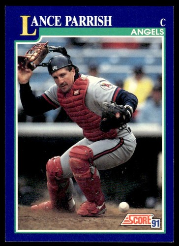1991 Score Baseball Card Lance Parrish California Angels #37 | eBay