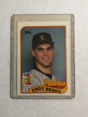 1989 Topps Andy Benes Baseball Rookie Card RC #437 San Diego Padres ...