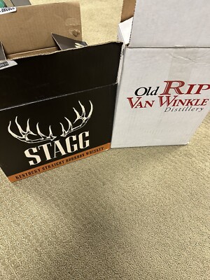 Pappy Van Winkle Old Rip Van Winkle 10 Yr Empty Box & Stagg Jr Bourbon ...