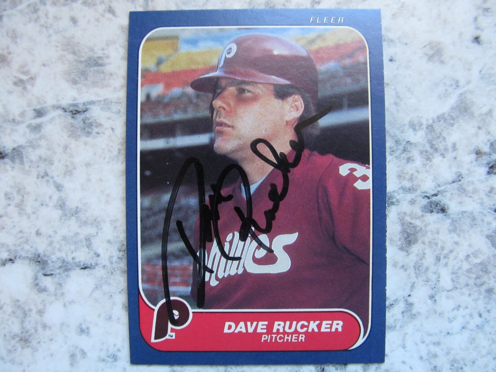 Phillies Dave Rucker Signed Autographed 1986 Fleer Mint | eBay