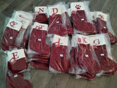 21" Premium St. Nicholas Square Knit Monogram Christmas Stocking Letter ...