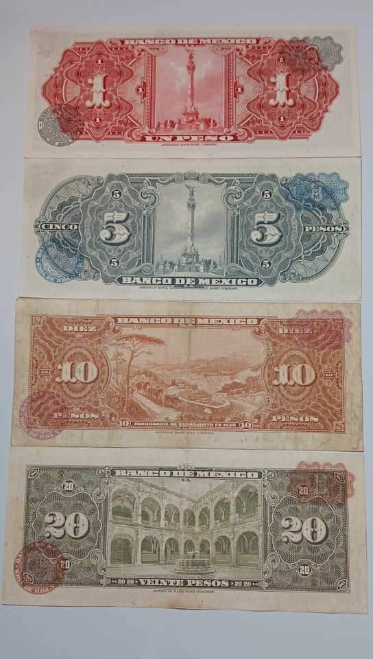 Set 8 AMERICAN BANCK NOTES 1,5,10,20,50,100,500,1000 AU Conditions | eBay
