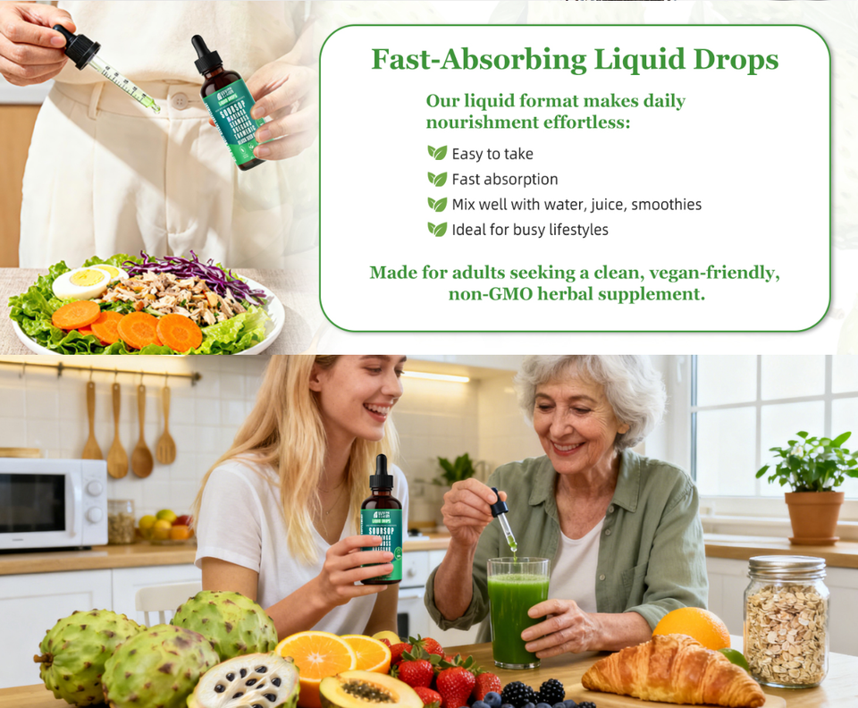 Vyxion Soursop Bitters Liquid Drops 10 in 1 Herbal Extracts for Overall ...