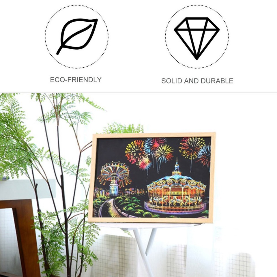 Scratchboard Painting Kids Drawing Kit DIY Scratching Night Veiw | eBay ...