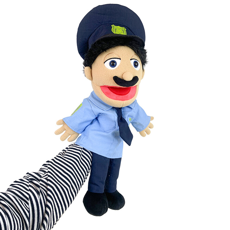 Jeffy Series Police Guy Hand Puppet Funny Plush Interactive Toy For ...