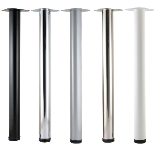 Round Office Desk Table Leg - Screw on - Set of 4 | eBay