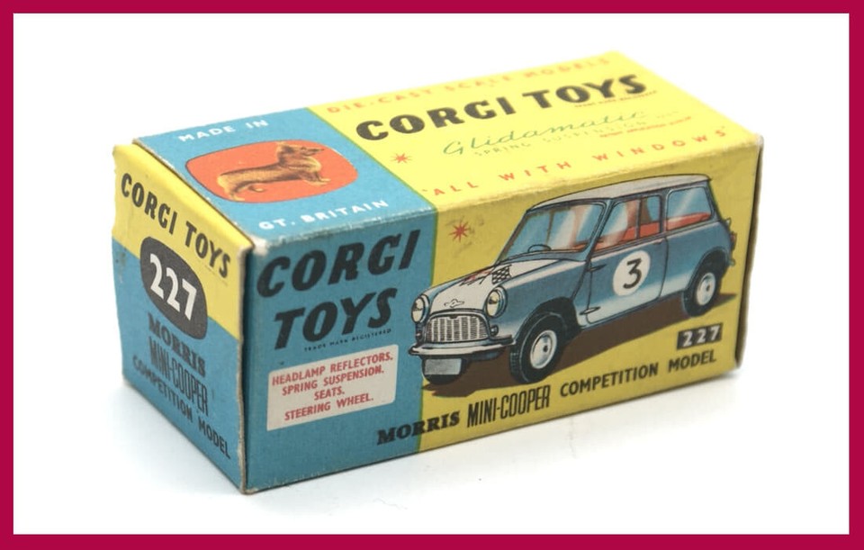 CORGI: 227 - MORRIS MINI COOPER - COMPETION MODEL - NEAR MINT ...