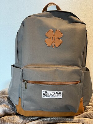Lucky Brand Backpack Premium Laptop Canvas Unisex Backpack Color Grey ...