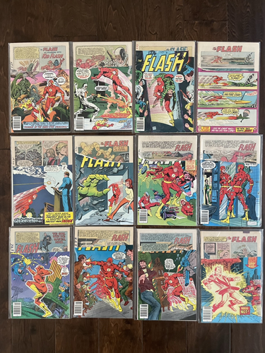 Lot of 12 1970s Flash Comics Barry Allen DC Bronze Age Justice League ...
