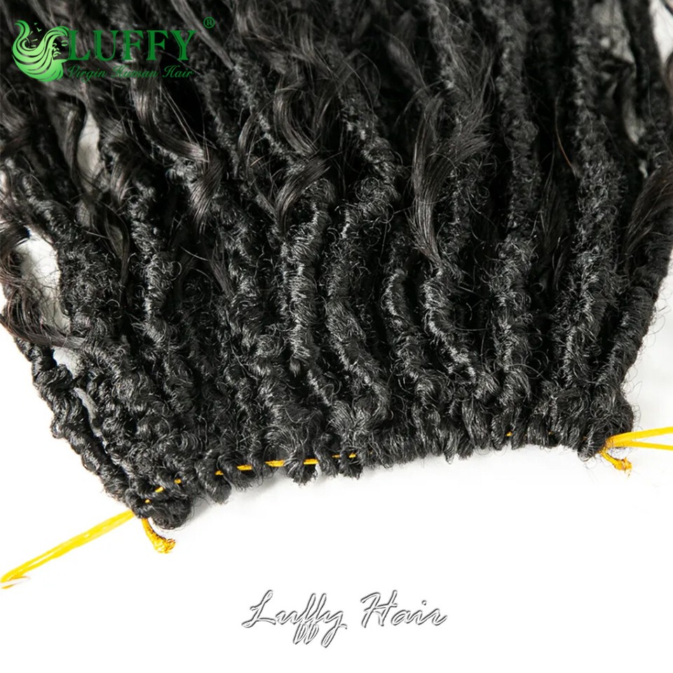 Boho Locs Crocheted Pre looped Human Hair Crochet Boho Dreadlocks Hair ...