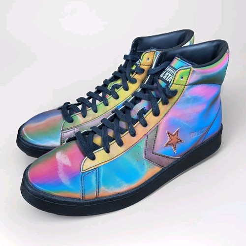 Mens Converse (SZ 10.5) Pro Leather HiTop Spectrum Iridescent Skate ...