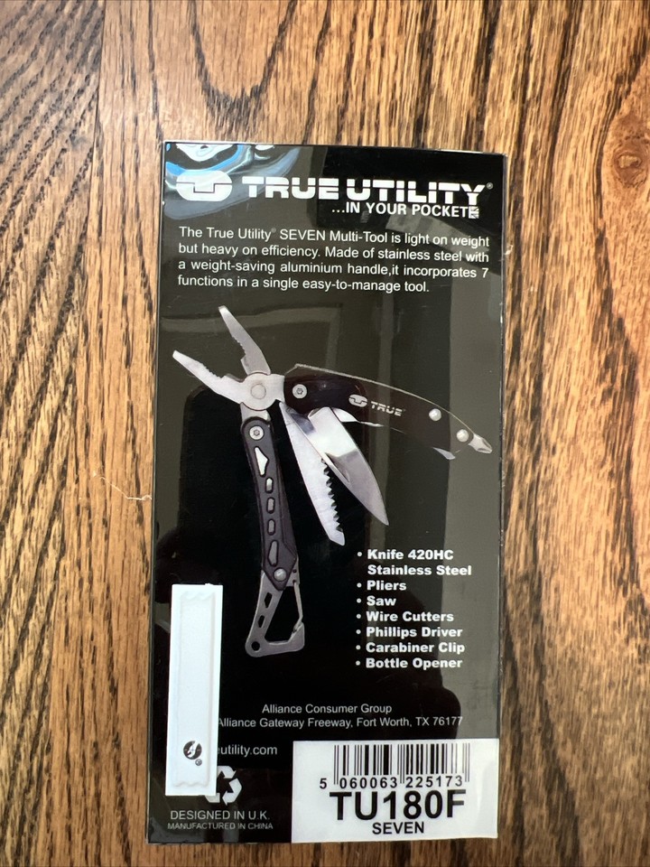 True Utility TU180F Seven Multi-Tool Saw Knife wire cutters Pliers ...