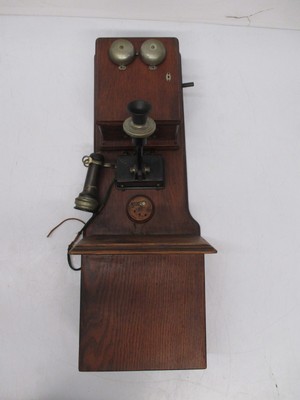 Antique Stromberg Carlson Hand Crank Wood Double Box Wall Phone ...