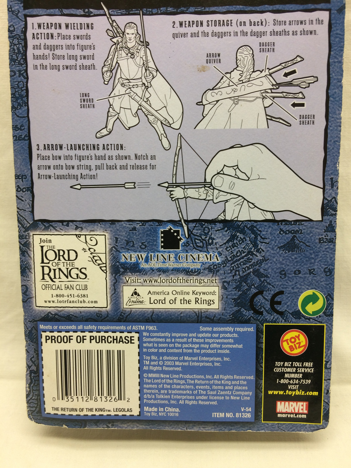 Vintage Toy Biz Lord Of the Rings Legolas w/ Rohan Armor 2003 On ...