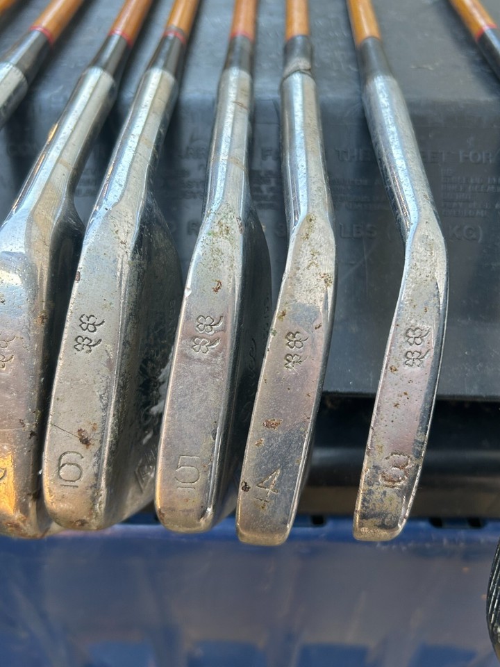 1930s Antique WILSON TRU-TEST DEUCE Golf club SET 3 Woods 8 Irons Bag ...
