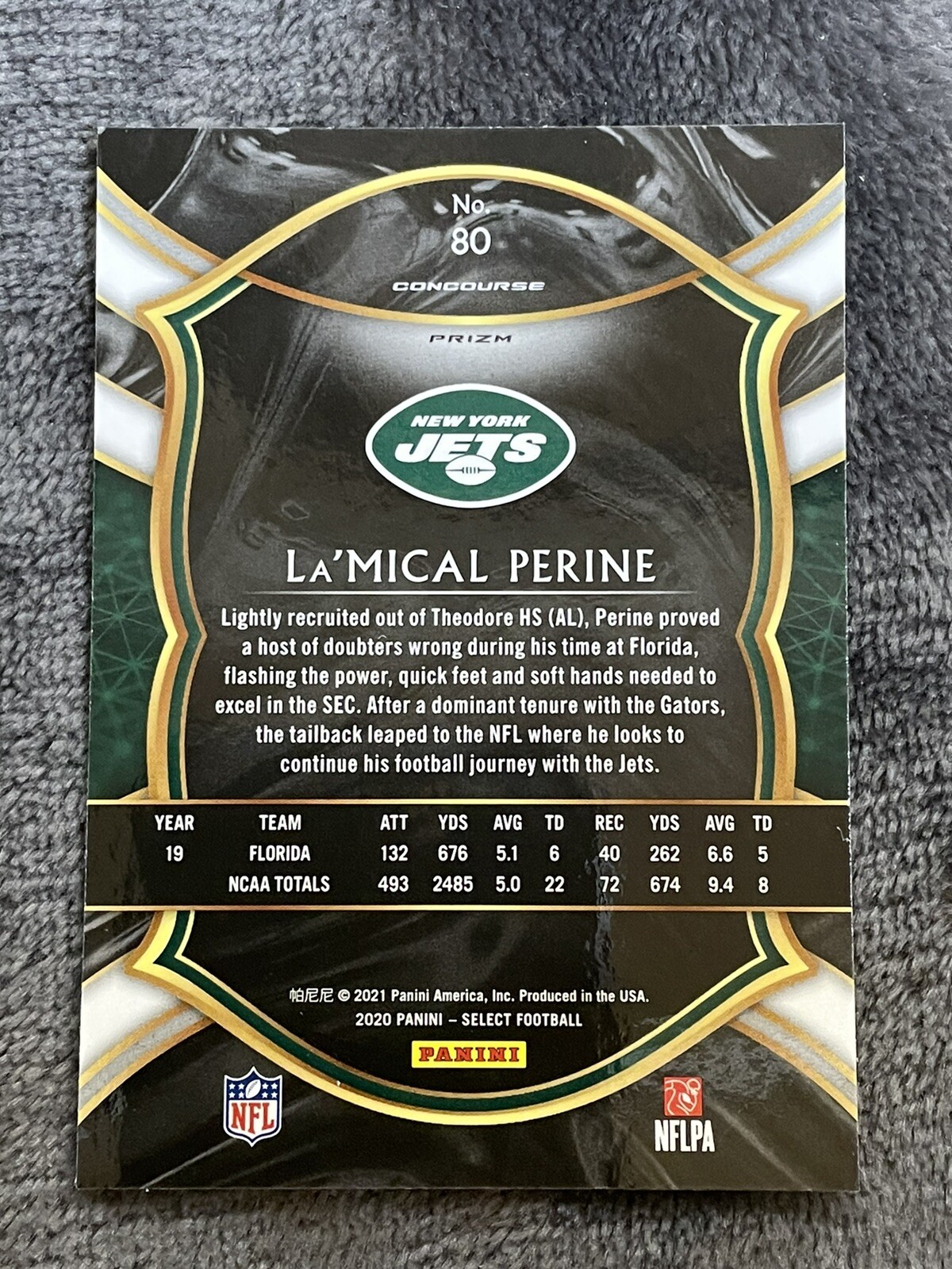 2020 Panini Select - Concourse Silver Prizm #80 La'Mical Perine (RC ...