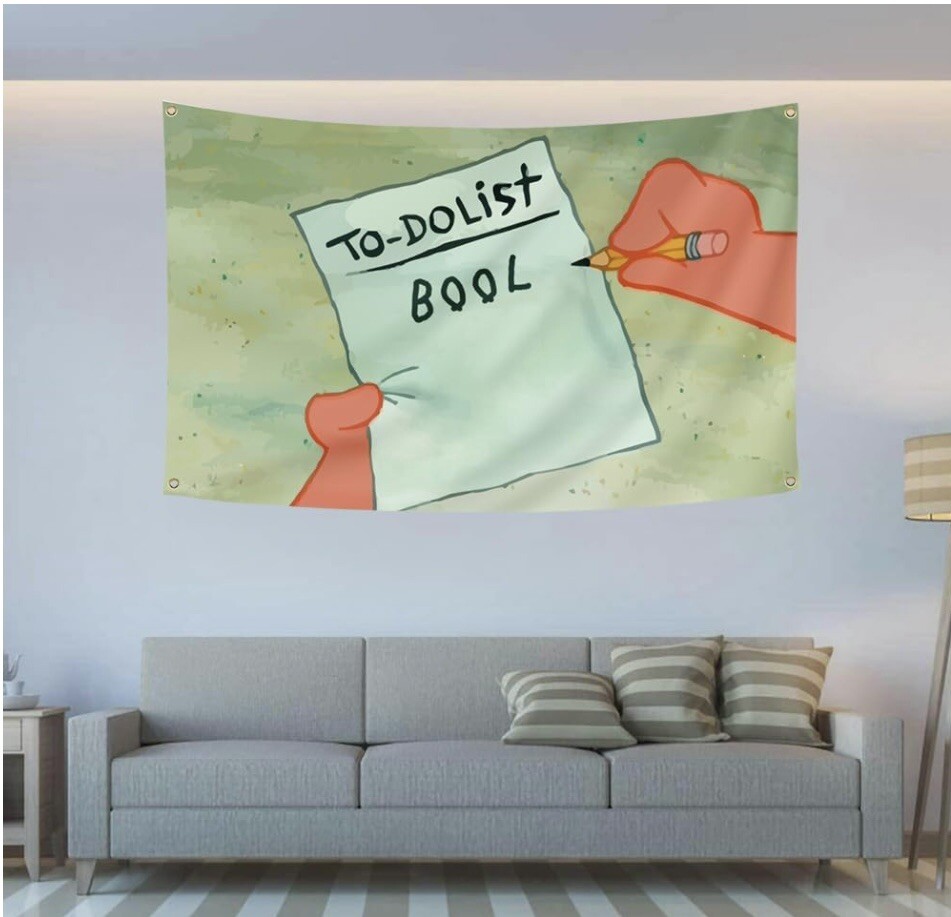 To Do List Bool Flag Banner Patrick Spongebob 3x5 Feet Frat College ...