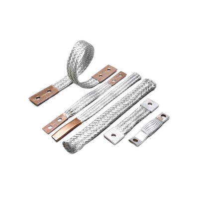 Burndy BD12 2-Holes 2 Ferrules 12 inch Long Flexible Copper Braid | eBay