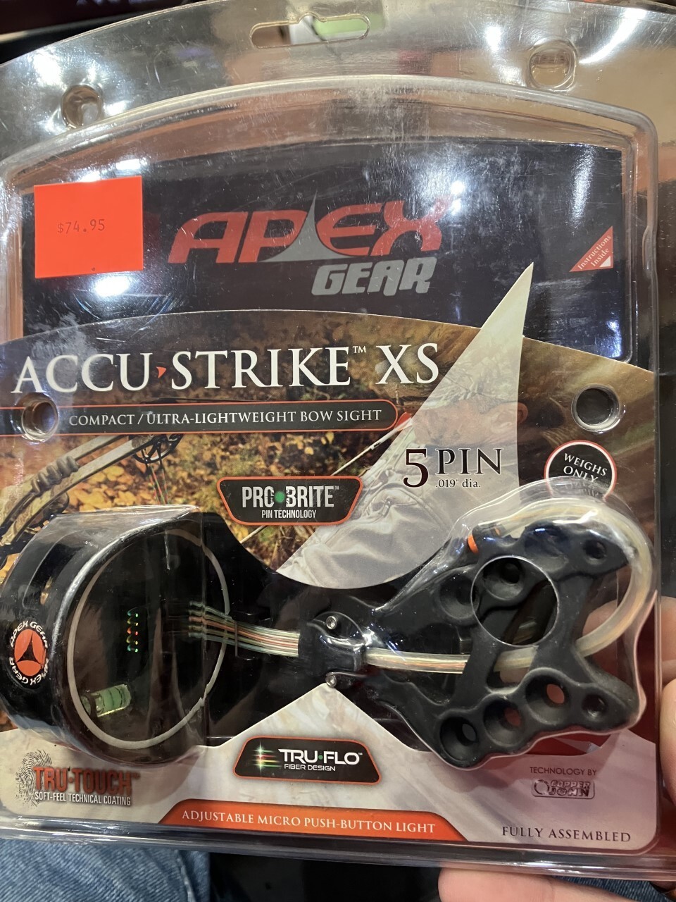New Apex Gear Accu Strike XS Archery Bow Sight Black 5 Pin (.019) Model ...