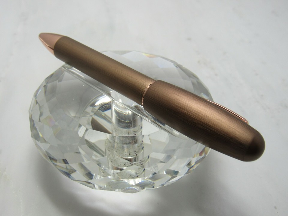 GORGEOUS HIGH QUALITY 4.5" LANCASTER BROWN TWIST BALL POINT PEN/ROSE ...