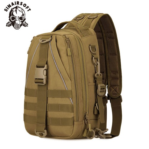 Outdoor Tactical Backpack Sling Bag Fishing Camping Hiking Chest Pack ...