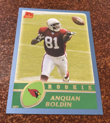 2003 Topps ANQUAN BOLDIN Rookie CARD RC #348 Florida State / Arizona ...
