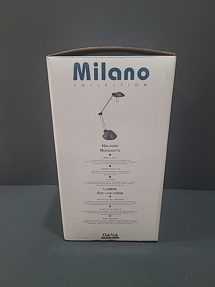 Vintage Milano Dana Lighting Desk Lamp Adjustable Arms MCM Black New In ...