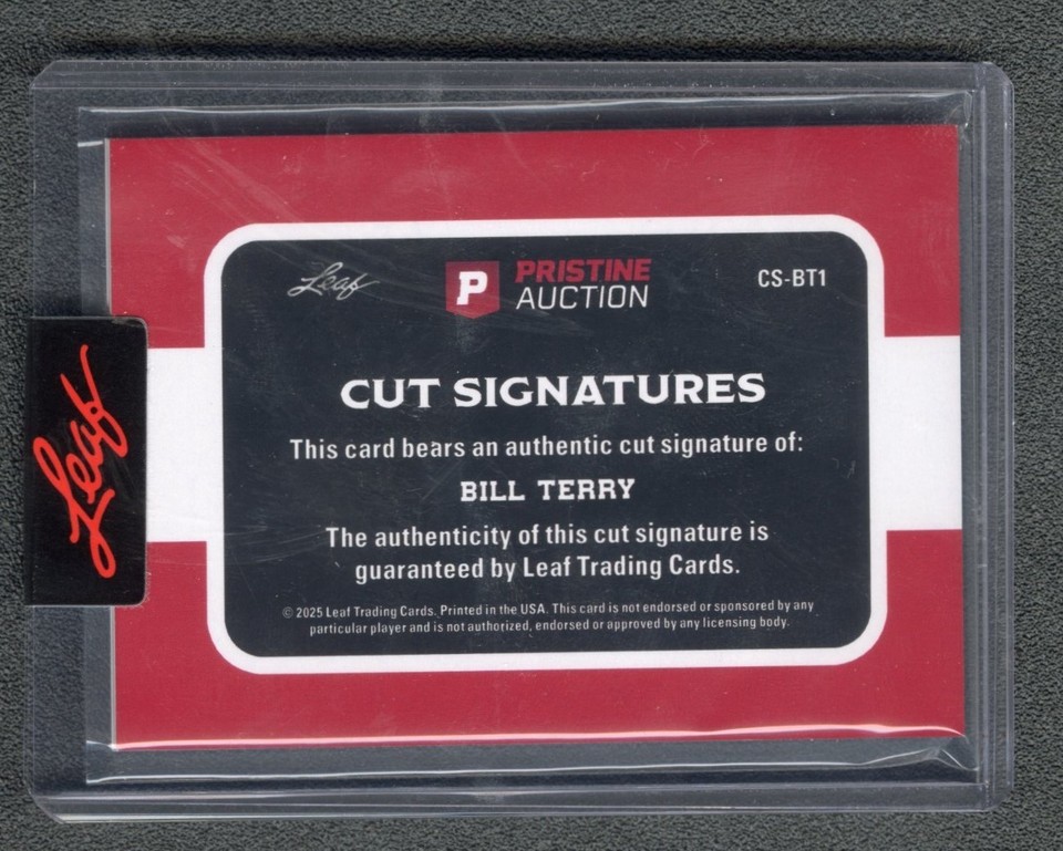 2025 Leaf Baseball Bill Terry Cut Signatures | eBay