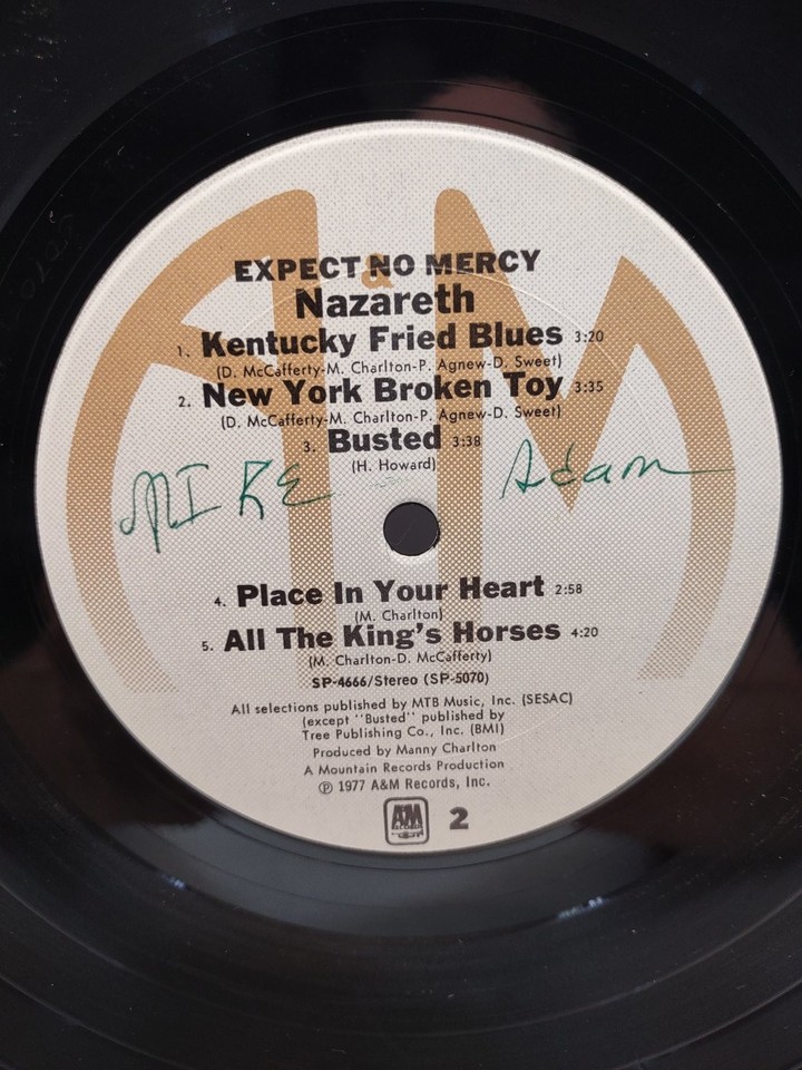 Nazareth – Expect No Mercy LP Record 1977 Original Pressing A&M Hard ...