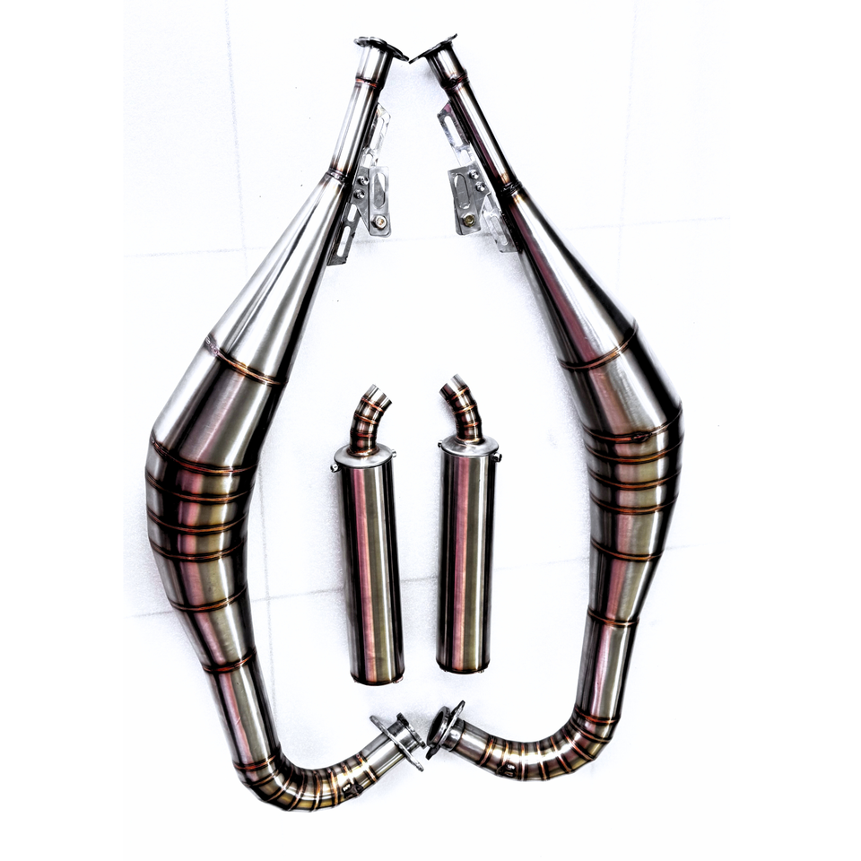 RD350 RD250 Exhaust | TIG-Welded Pie-Cut 2T Performance System | eBay