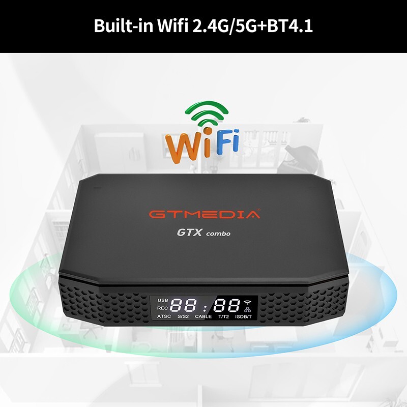 GTMEDIA GTXCOMBO 8K FTA Satellite Receiver DVB-S2/S2X 4:2:2 Sat TV Box ...