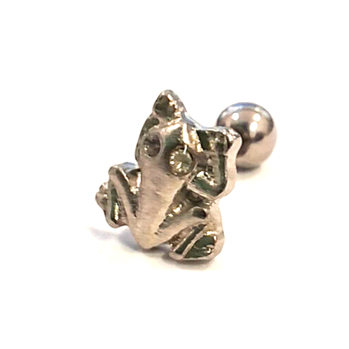 Cartilage/Tragus Ear Frog 16 Gauge 1/4" 8mm Long Steel | eBay