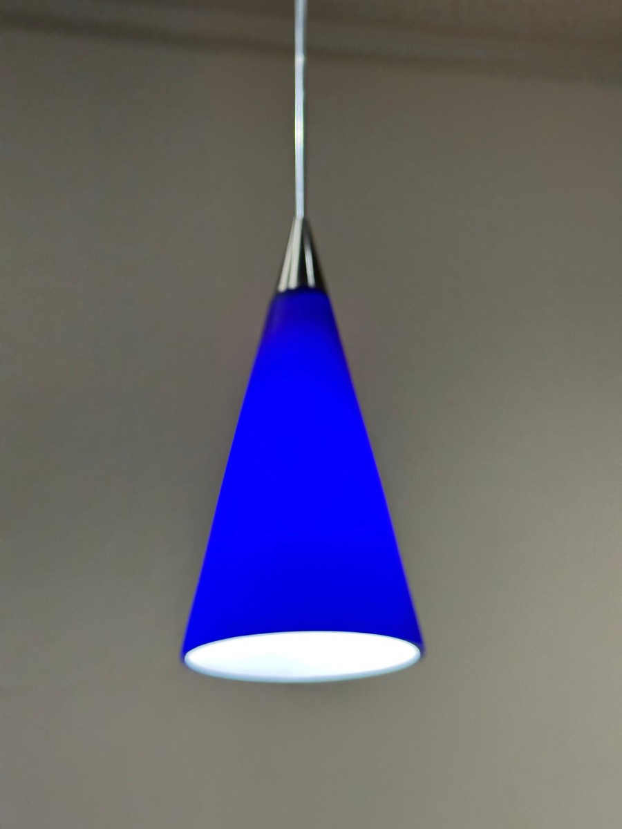 Blue Nickel Pendant Light